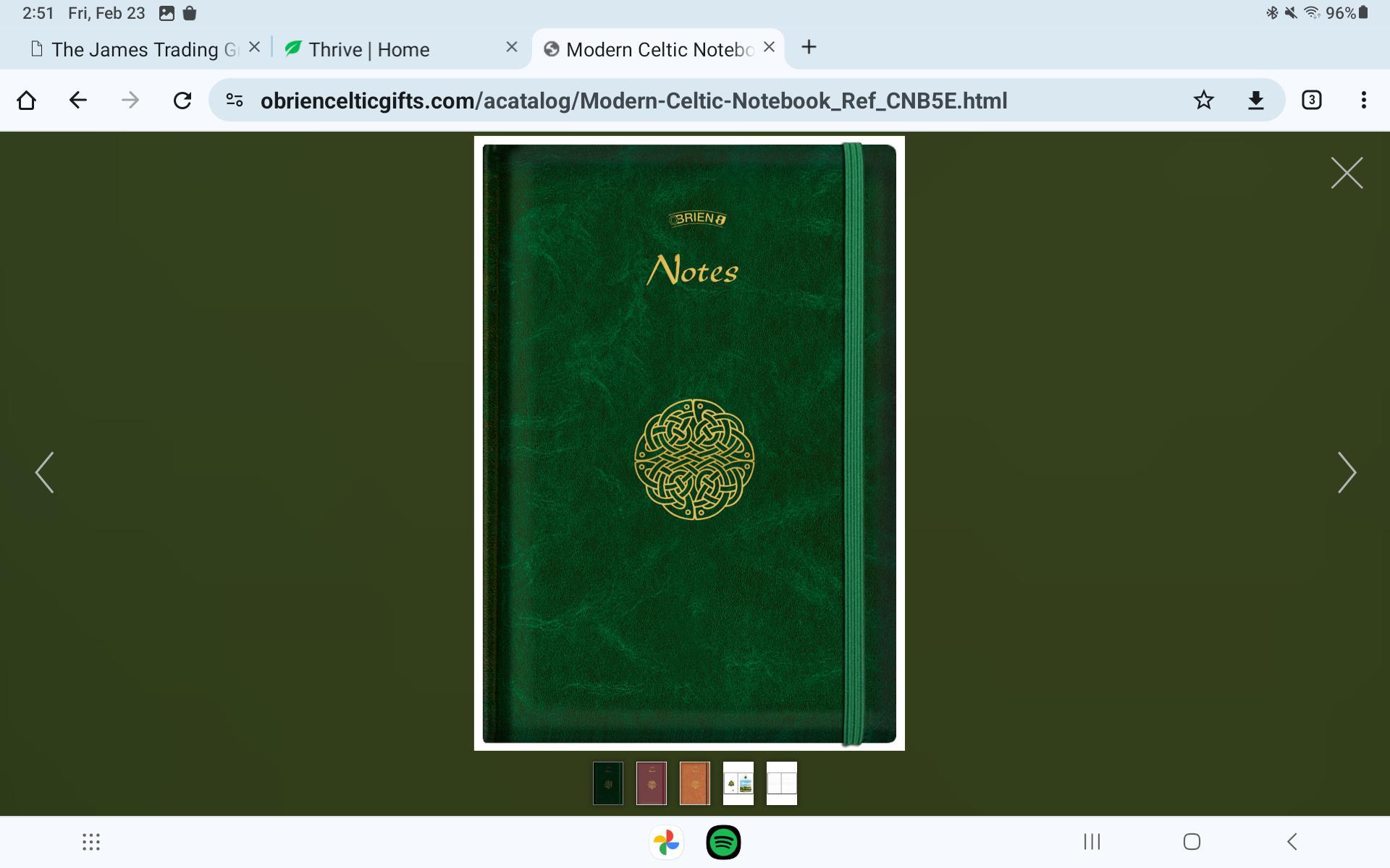 Celtic A5 padded notebook - A Little Irish Too